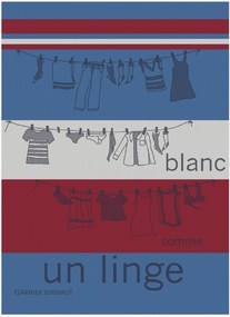 Sada žakárových utěrek Blanc Comme Un Linge Tricolore, 4 díly