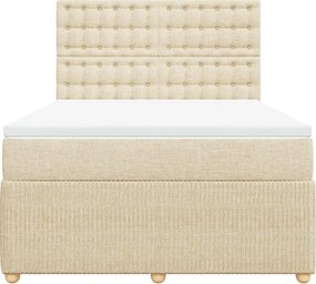 Box spring postel s matrací krémová 140x200 cm textil 3292098