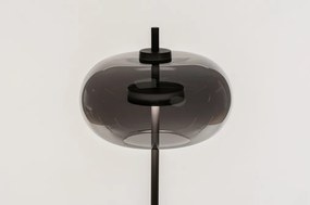 Stojací designová lampa Atomo Black and Satin Steel
