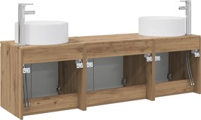 Sada koupelnových skříněk 3 ks Dub artisan 3405736