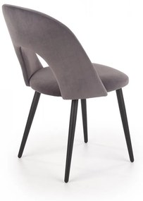 Čalouněná židle Ilija šedá/černá