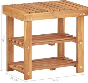 vidaXL Botník 50 x 32 x 45 cm masivní akáciové dřevo [45929]