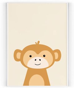 Plakát / Obraz Opice Pololesklý saténový papír 210 g/m² A4 - 21 x 29,7 cm