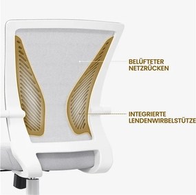 Kancelářská židle Yaheetech – světle šedá (267709041205)