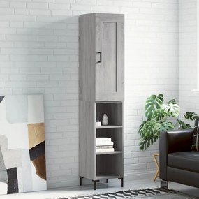 Skříň highboard šedá sonoma 34,5 x 34 x 180 cm kompozitní dřevo 3200327