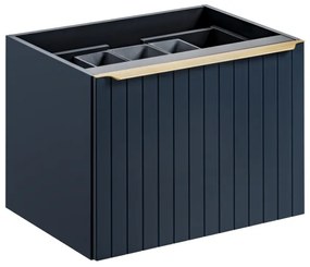 COMAD Závěsná skříňka s umyvadlem - SANTA FE 82-60+89-60 deep blue, šířka 60 cm, indigo modrá