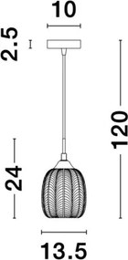 Závěsné svítidlo NOVA LUCE VARIO Ε27 9191541 bez žárovky