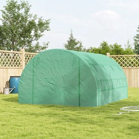 Outsunny polytunelový skleník 3,97x3x2m Walk-in, UV ochrana, rolovací kryty, ocel, zelený