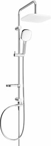 Mexen - X33 Sprchový set s horní hlavicí 23x23cm, chromová- bílá, 798333391-02