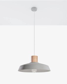 Závěsné svítidlo Afra, 1x dřevěné/betonové stínítko