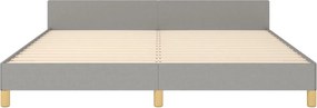 Rám postele bez matrace světle šedý 160 x 200 cm textil 3125065