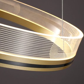 Toolight, LED závěsné svítidlo 60cm APP1190-CP, zlatá, OSW-40020