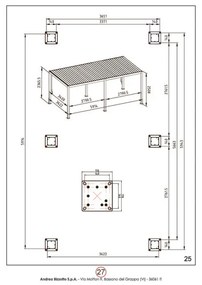 BIZZOTTO Krémová hliníková pergola s uzavíracími lamelami OCEAN 3,6x6 m