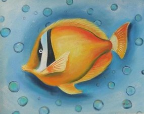 Oranžová ryba - 90 x 120 cm