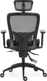 Ergonomická kancelářská židle MERTON - černá síťovina