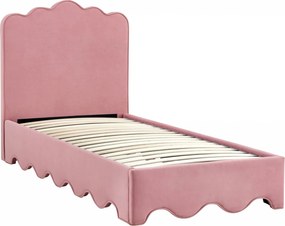 Jednolůžková čalouněná postel Orso 90x200 růžová