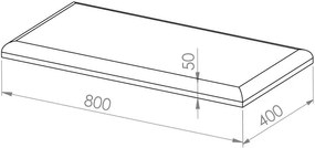 Čalouněný sedák GEMMA  80 cm