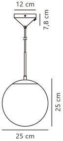 Nordlux - Lustr na lanku GRANT 1xE27/25W/230V pr. 25 cm