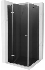 Mexen Roma sprchový kout s otočnými dveřmi 100 x 100 cm, Grafitově černá, Chromovaná - 854-100-100-01-40