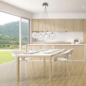 Toolight - Závěsné svítidlo skleněné koule G4 25W APP560-7CP, chromová, OSW-08236