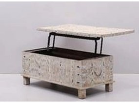 DKD Home Decor Konferenční stolek, Kov, mangové dřevo 116 x 60 x 51 cm