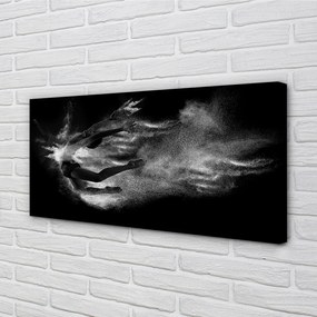 Obrazy na plátně Žena baletní kouřové šedé pozadí 125x50 cm