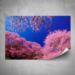 Plakát - Růžové koruny stromů (60x40 cm) - PopyDesign