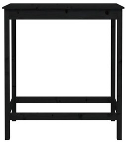 Barový stolek černý 100 x 50 x 110 cm masivní borové dřevo - Default Title