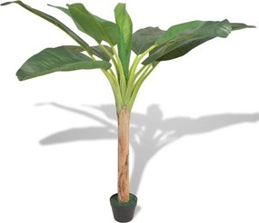 vidaXL Umělá rostlina banánovník s květináčem 150 cm [244454] Barva: Zelená