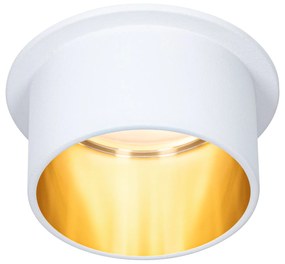 Paulmann 93380 LED Gil, bodovka v bílo-zlaté úpravě, 1x6,5W LED 2700K tříkrokové stmívání, prům. 6,8cm, IP44