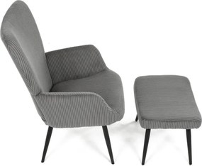 Relaxační křeslo AK-L7285 GREY6, manšestrová látka, šedá (70 x 81) cm
