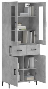 Skříň highboard betonově šedá 69,5x34x180 cm kompozitní dřevo - Default Title