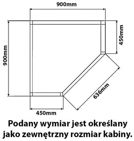 BPS-koupelny Pětiúhelníkový sprchový kout HYD-PK10B 90x90 zlatá/transparent - bez vaničky
