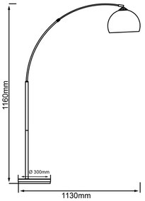 Brilliant - Stojací lampa VESSA 1xE27/60W/230V lesklý chrom/bílá