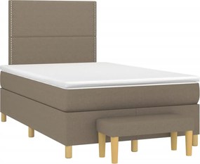Box spring postel s matrací taupe 120x200 cm textil 3137065