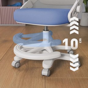Dětská rostoucí židle MAXI - látka, síťovina, modro-šedá