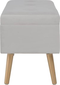 Lavice s úložným prostorem 80 cm šedá samet 329932