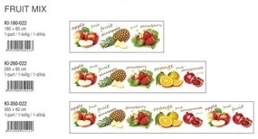 DIMEX | Fototapeta do kuchyně Mix ovoce KI-350-022 | 350 x 60 cm | zelená, červená, bílá
