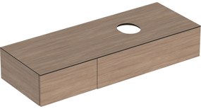 Geberit VariForm - Umyvadlová skříňka, 1350x510x235 mm, 2 zásuvky a zápachová uzávěrka, dub 501.181.00.1