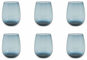 VILLA D’ESTE HOME TIVOLI Set sklenic na vodu HappyHour 6 kusů, modrá, 428 ml