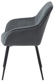 Designová židle Jadwiga tmavě šedý samet