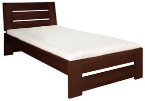 Drewmax Dřevěná postel 100x200 buk LK182 ořech