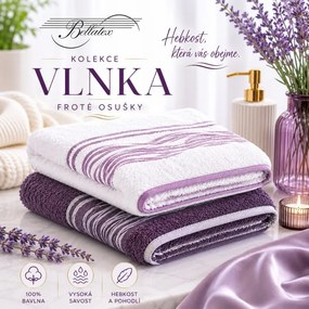 Bellatex Froté ručník a osuška kolekce Vlnka Bílá 70x140 cm