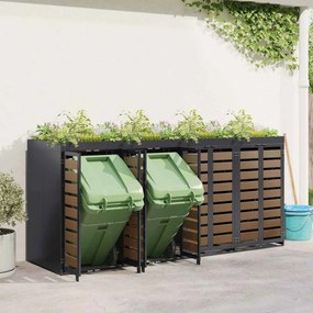 Úložný box na 4 popelnice Ocel Antracit 3394775