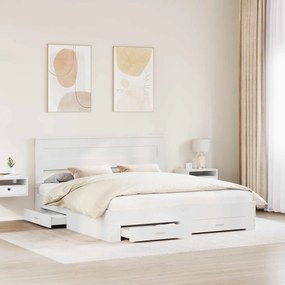 Rám postele se zásuvkou Bílá 180 x 200 cm Kompozitní dřevo 3409958