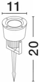 Venkovní zahradní lampa Inside 11 tmavě šedé