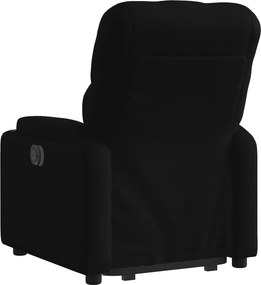 Zvedací polohovací křeslo černé textil 3204712