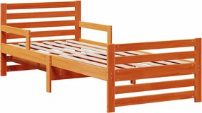 Rám postele s rozšiřitelnou matrací s čelo Hnědá 80 x 200 cm 3385948