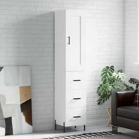 Skříň highboard bílá 34,5 x 34 x 180 cm kompozitní dřevo,  3200201