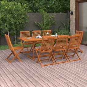 9dílný zahradní jídelní set 220x90x75 cm masivní akáciové dřevo 3086988